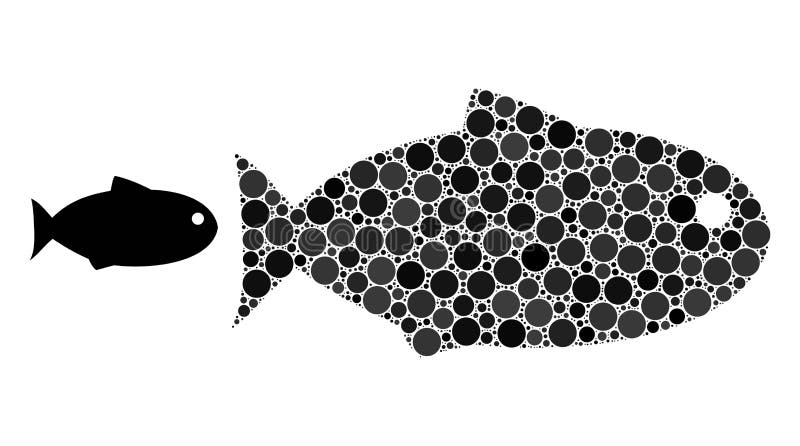 Vector Fish Composition of Dots Stock Vector - Illustration of seafood ...