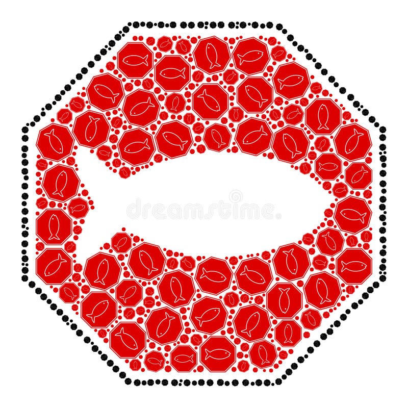 Fish Danger Octagon Recursive Icon Mosaic of Self Items Stock Vector ... Fish Danger Octagon Recursive Icon Mosaic of Self Items Stock Vector ...