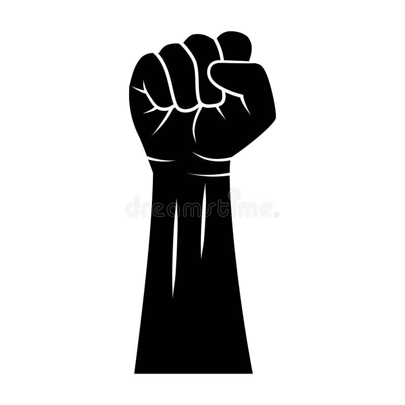 Vector fist. Power stock vector. Illustration of raised - 243993801