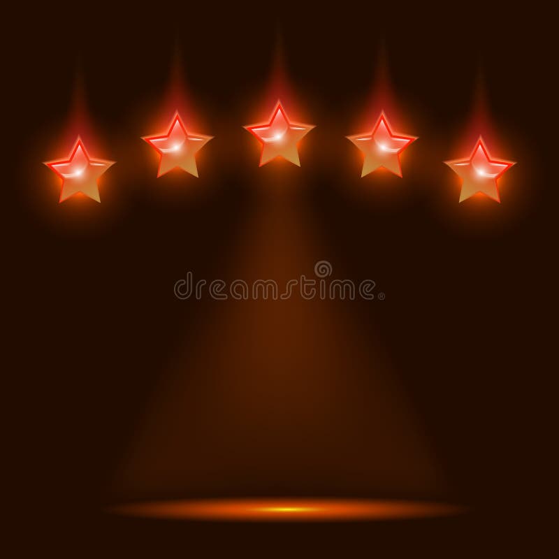 Vector five shining stars, stock vector. Illustration of award - 62386638