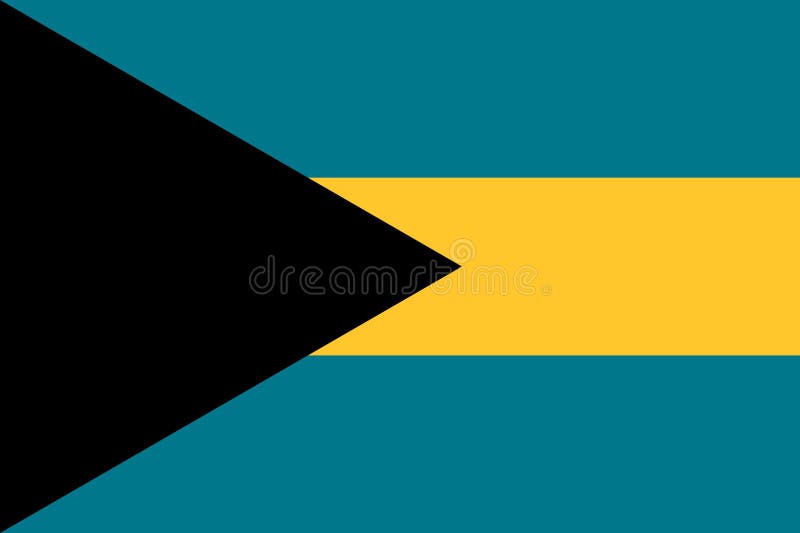 Vector flag of Bahamas stock vector. Illustration of national - 310468258