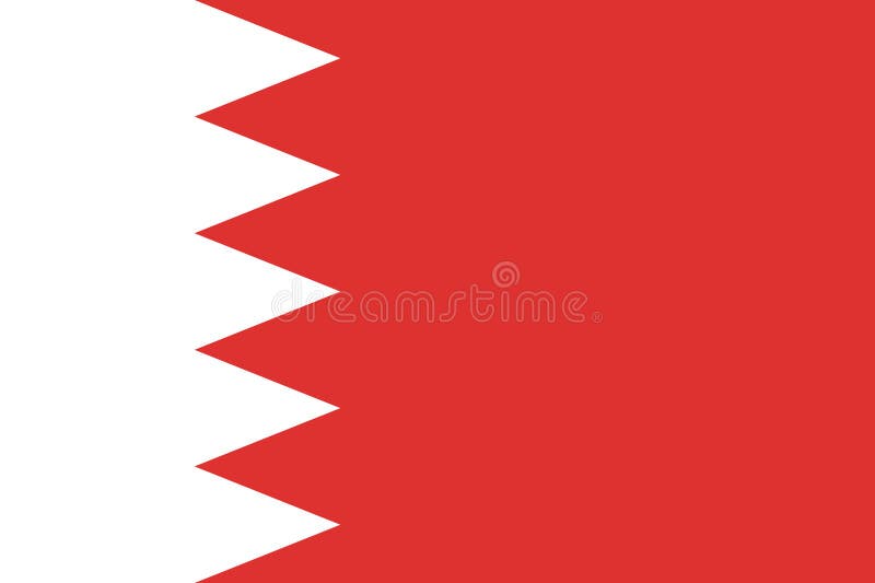 Vector flag of Bahrain stock vector. Illustration of patriotic - 310468255
