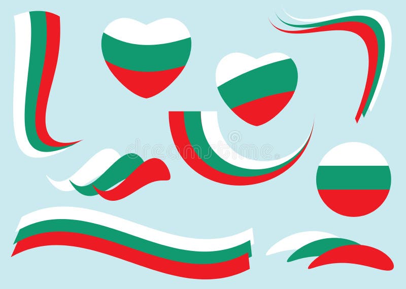 Vector Flag of Bulgaria - Various Shapes Stock Vector - Illustration of ...