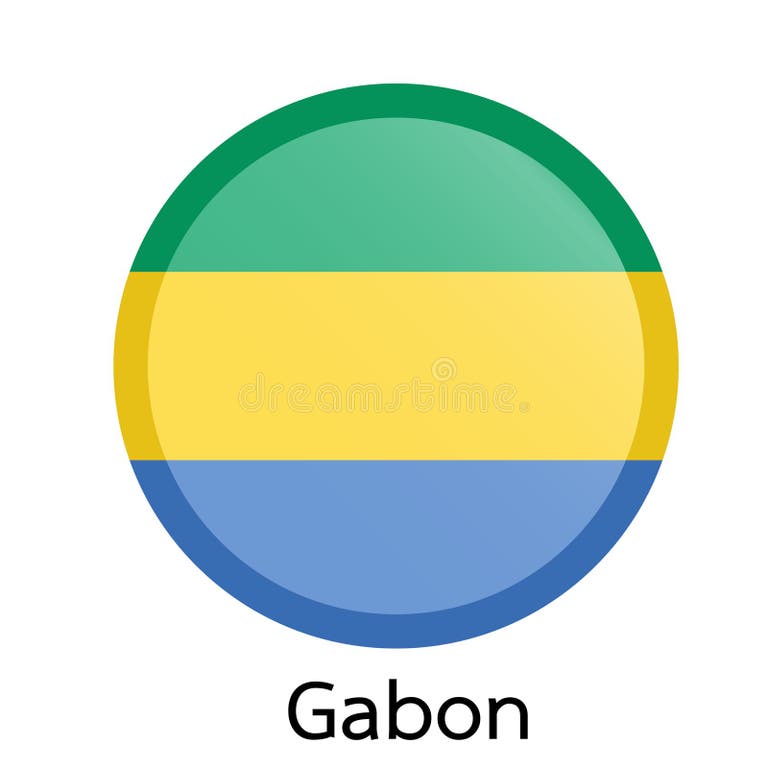 Vector Flag Button Series - Gabon Stock Vector - Illustration of france ...
