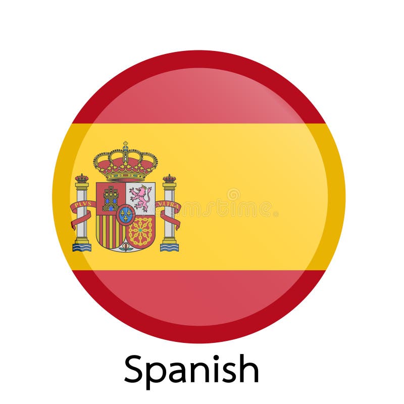 Spanish Flag Button stock illustration. Illustration of flags - 7315062
