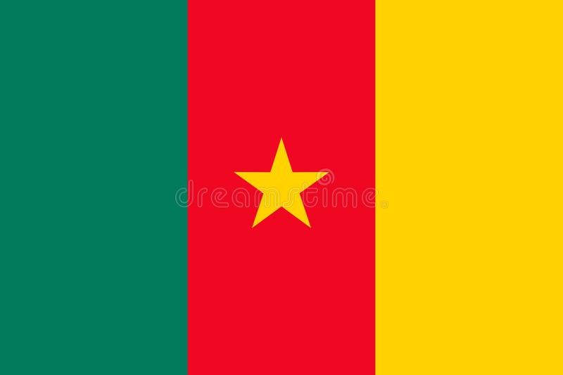 Vector flag of Cameroon stock vector. Illustration of national - 139709600