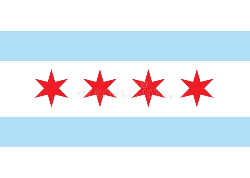 Chicago flag stock illustration. Illustration of midwest - 3215268