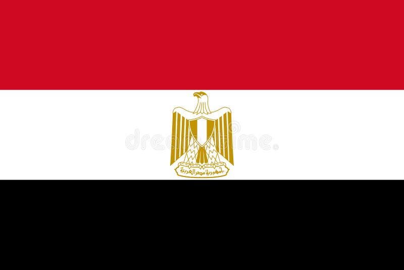 Egypt National Flag. Vector Illustration. Cairo Stock Vector ...