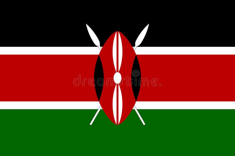 Vector flag of Kenya stock vector. Illustration of isometric - 310467914