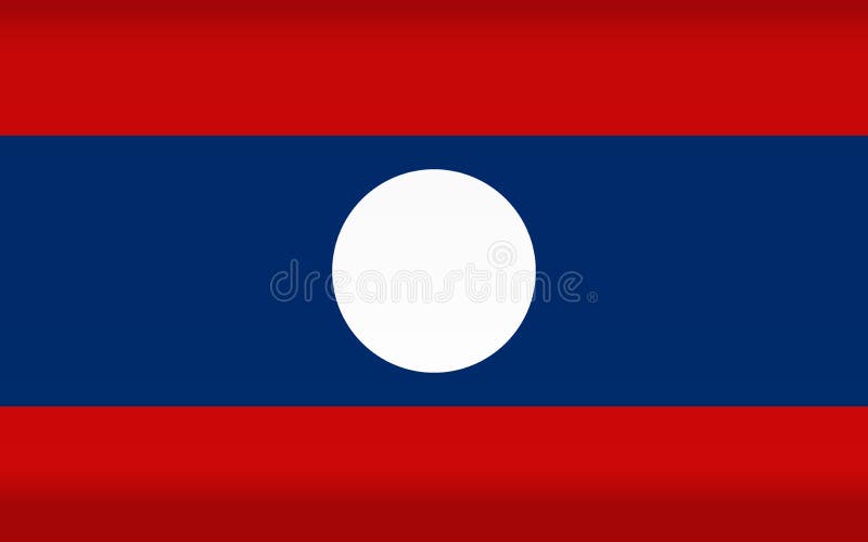 Vector Flag of Laos. Color Symbol Isolated Stock Vector - Illustration ...