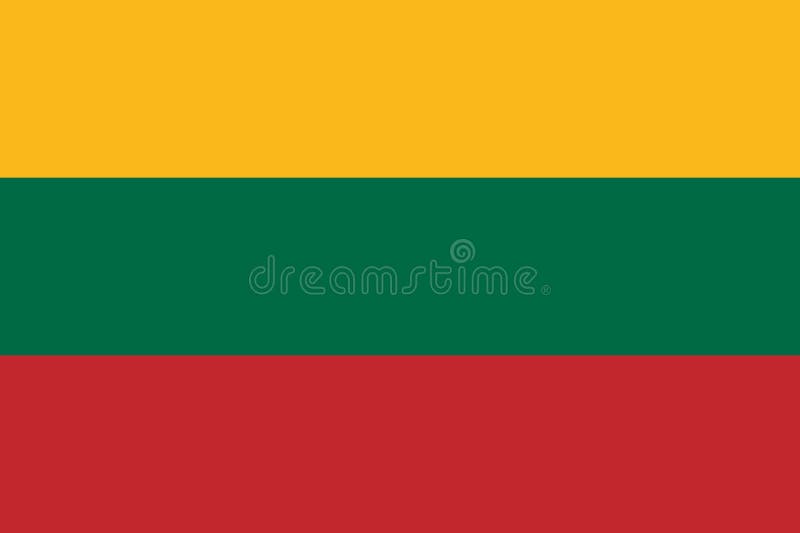 Vector flag of Lithuania stock vector. Illustration of flag - 310467577
