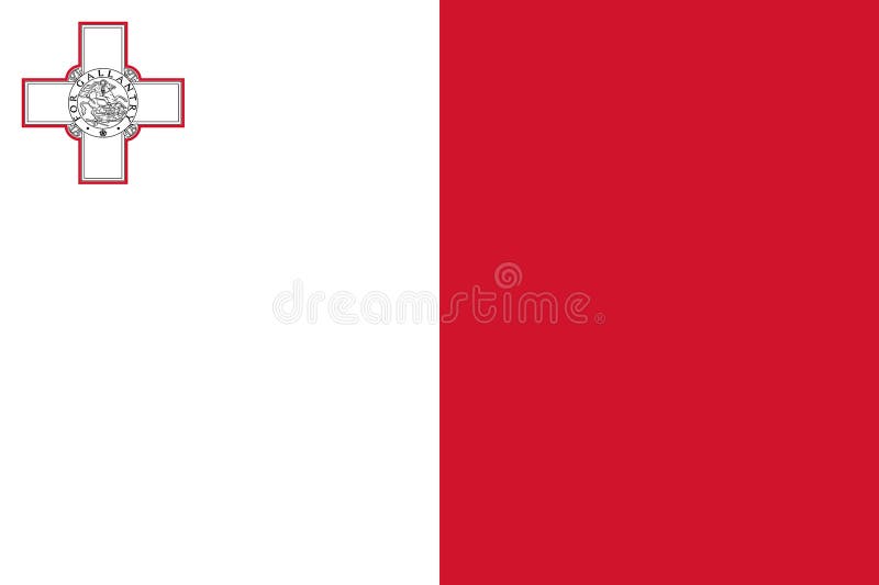 Vector flag of Malta stock vector. Illustration of design - 310467515