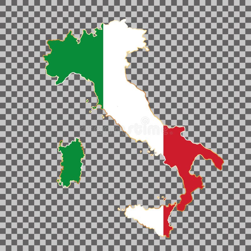 Vector Flag Map of Australia with Gold Frame Isolated on White ...