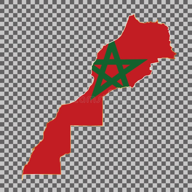 Political Map of Morocco Isolated on Transparent Background Stock ...