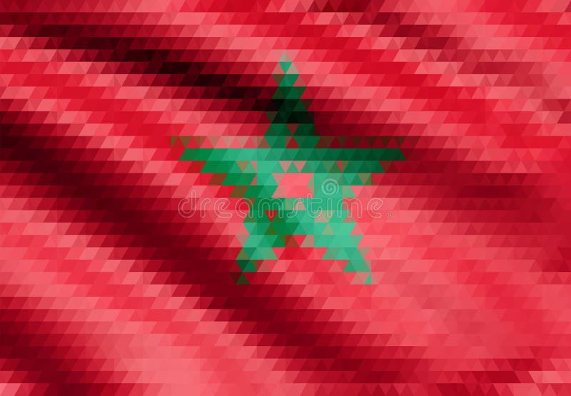 Vector Flag of Morocco with Folds Stock Vector - Illustration of ...