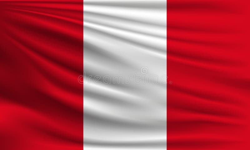Peru Flag Inside the Peruvian Map Borders Vector Illustration Stock ...