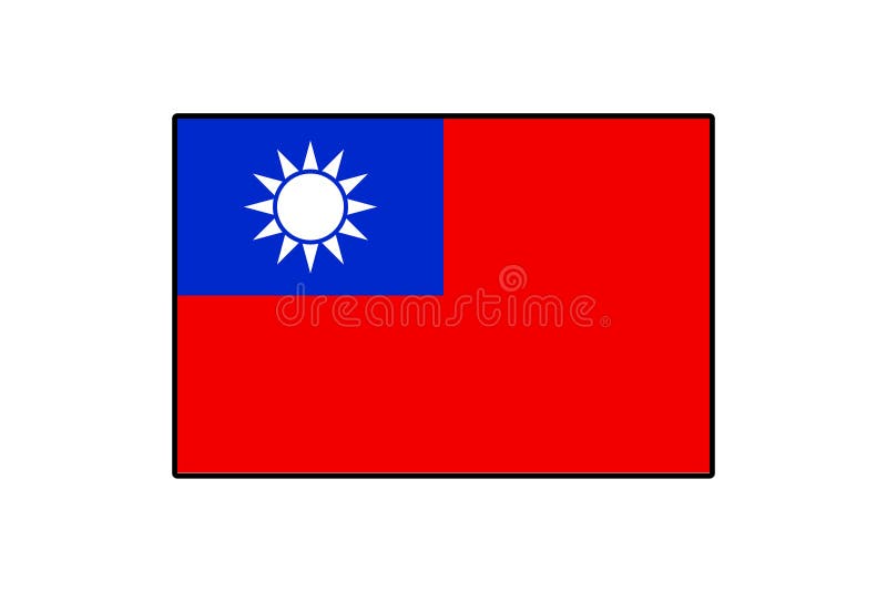 Vector flag of Taiwan stock vector. Illustration of culture - 335963986