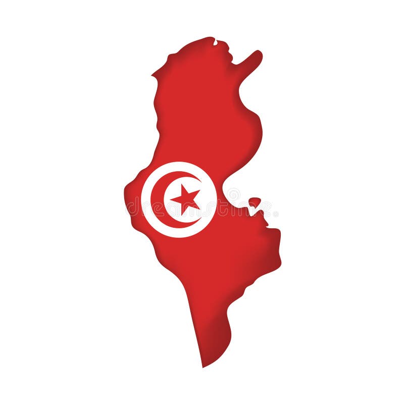 Sketch Map Flag Tunisia Stock Vector Illustration Of Country 17185647