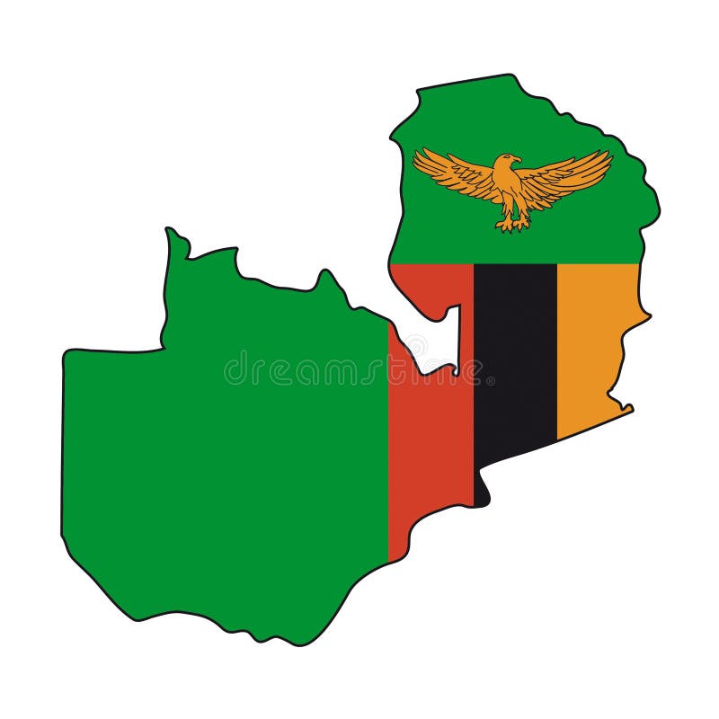 Vector Flag Zambia stock vector. Illustration of maps - 5275673