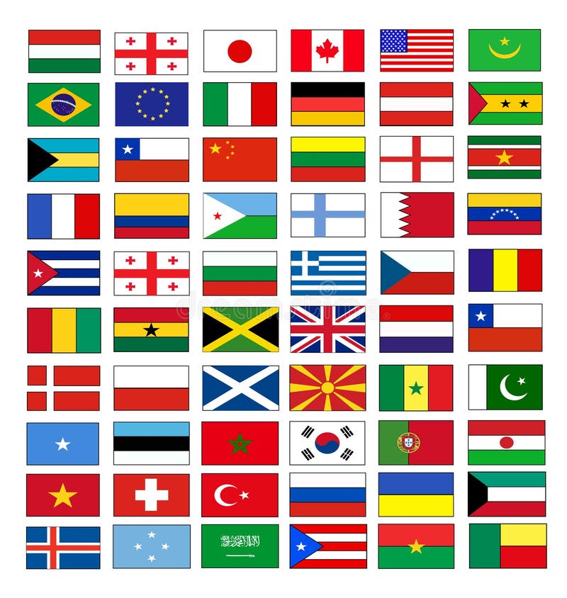 Vector flags stock vector. Illustration of world, international - 7261932