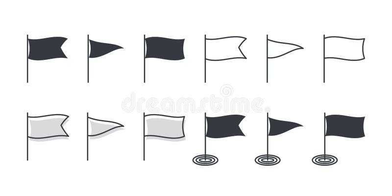 Vector Flags in Flat Style. Flag Templates. Flags Sign Stock Vector ...