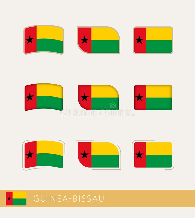 Vector Flags of Guinea-Bissau, Collection of Guinea-Bissau Flags Stock ... Vector Flags of Guinea-Bissau, Collection of Guinea-Bissau Flags Stock ...