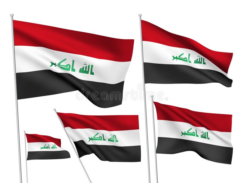 Vector flags of Iraq stock vector. Illustration of middle - 102595500