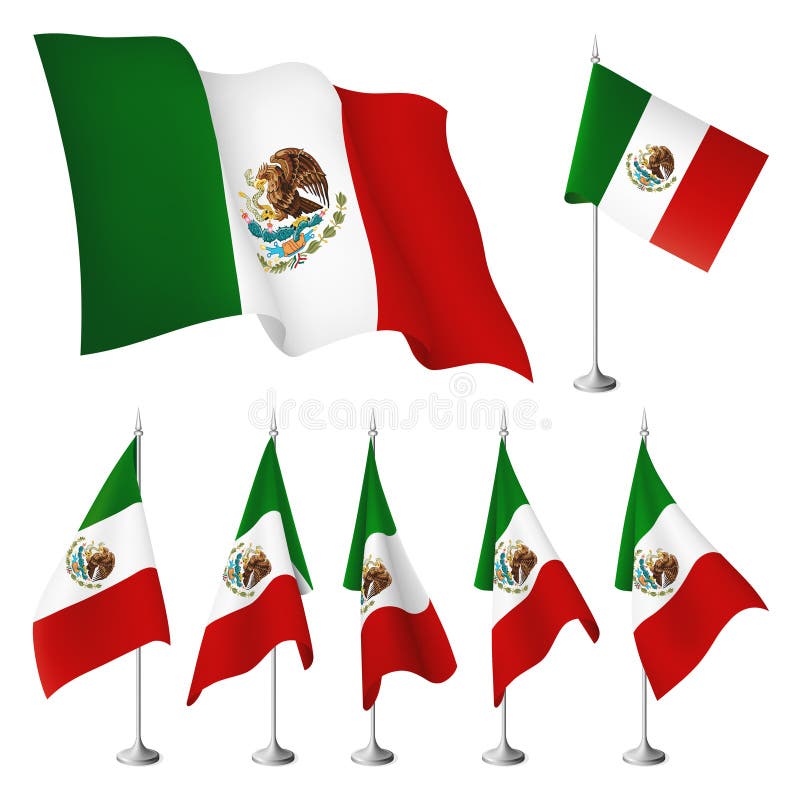 Vector flags of Mexico stock vector. Illustration of mexico - 313421921