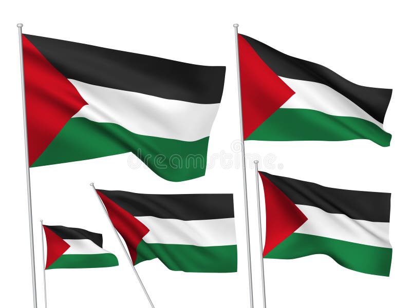 Vector flags of Palestine stock vector. Illustration of arabic - 102595636