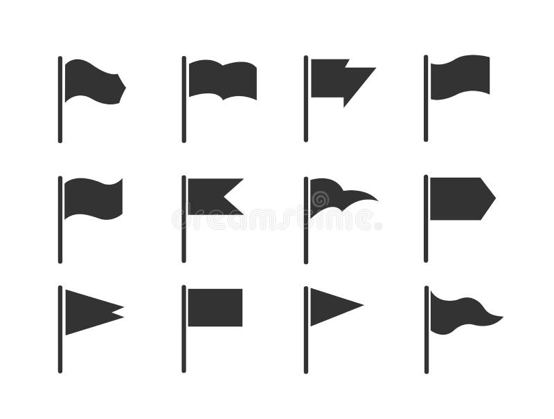 Vector Flags Set. Different Flag Icons Isolated Stock Illustration ...