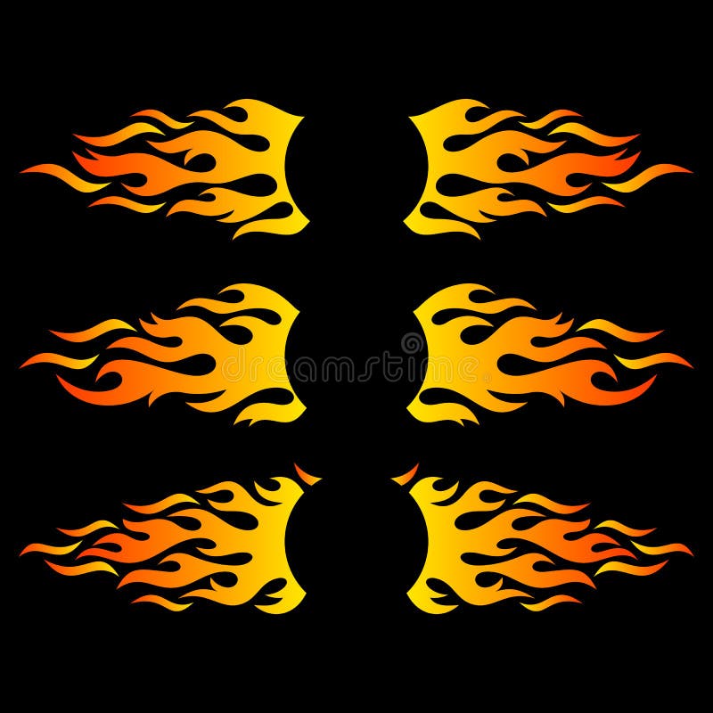 Vector Flame Design Elements Logo Templates Stock Vector - Illustration ...