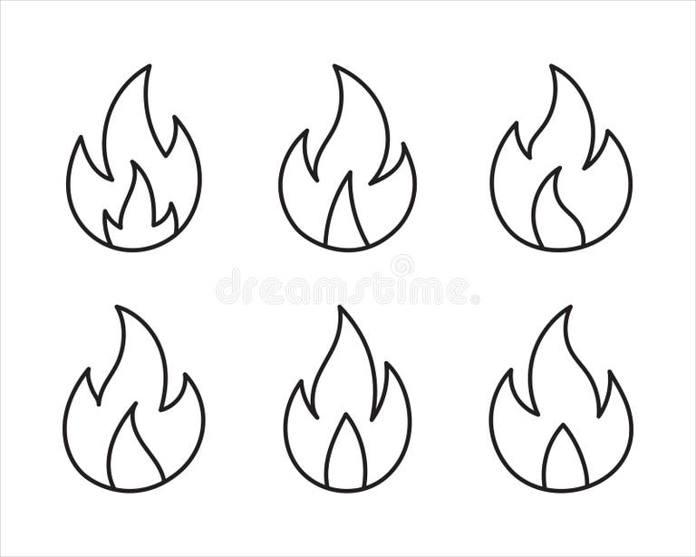Fire Icon Outline Stock Illustrations – 129,665 Fire Icon Outline Stock ...