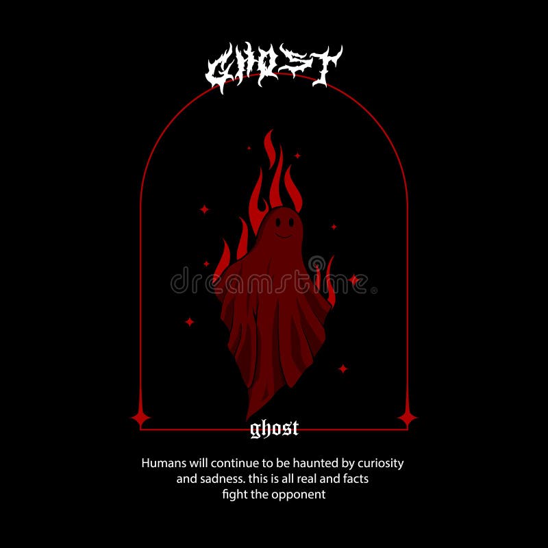 Vector Flame Ghost Vector Streetwear Graphic Design Stock Illustration ...