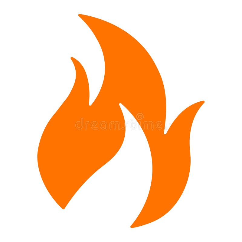 Vector Flame Icon stock vector. Illustration of heat - 96533371