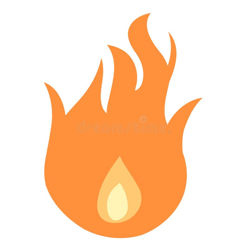 Vector flame stock vector. Illustration of flame, simple - 111558525