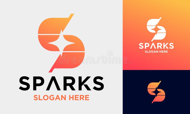 Vector Flare Light Spark Logo Letter S Vector Illustration Stock Vector ...