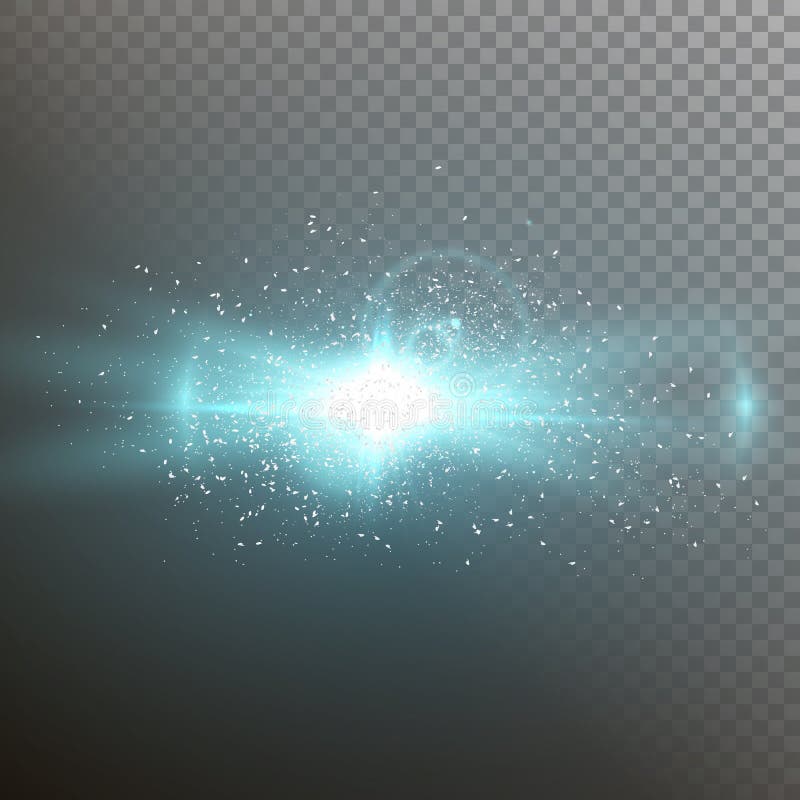 Transparent Light Elements on an Isolated Background. Bright Reflection ...