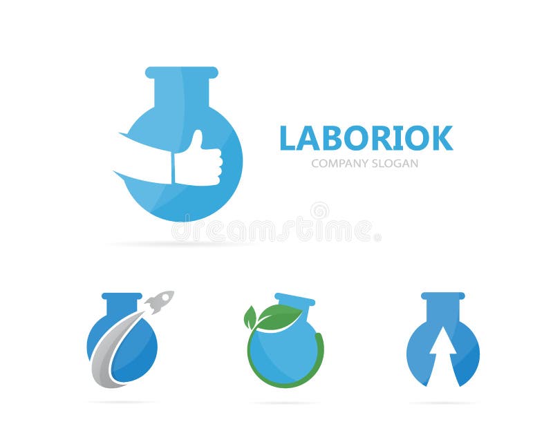 Vector of Flask and Like Logo Combination. Laboratory and Best Symbol ...