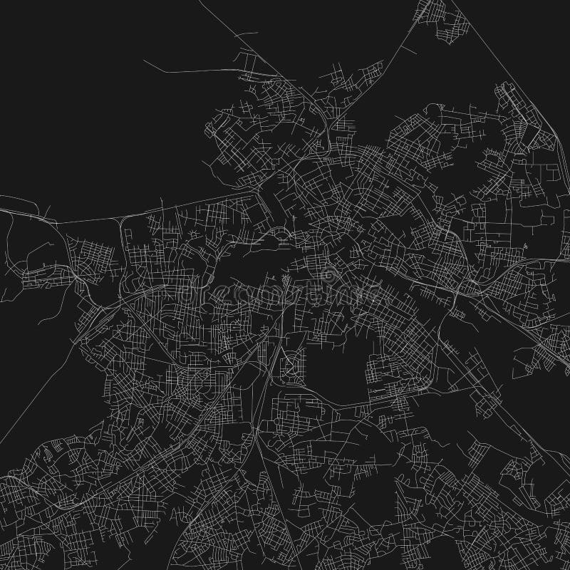 Abstract City Map, Background. Top View, View from Above. Fictional ...