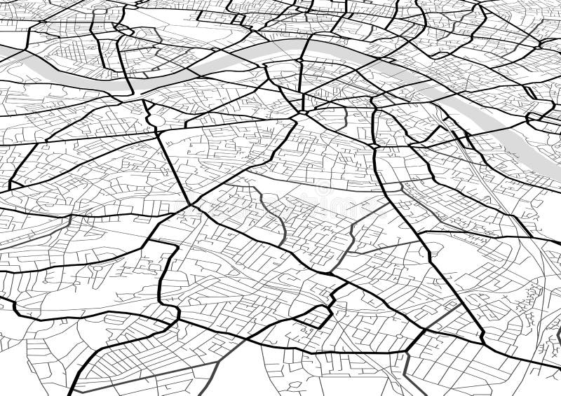 Vector Abstract City Map in Perspective View Stock Vector ... Vector Abstract City Map in Perspective View Stock Vector ...