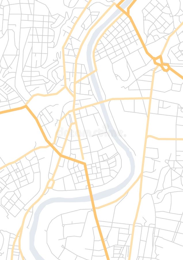 Vector Abstract City Map with Small Pointers Stock Vector ...