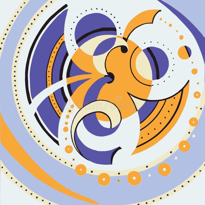 Vector Flat Abstract Image of Joy Stock Vector - Illustration of black ...