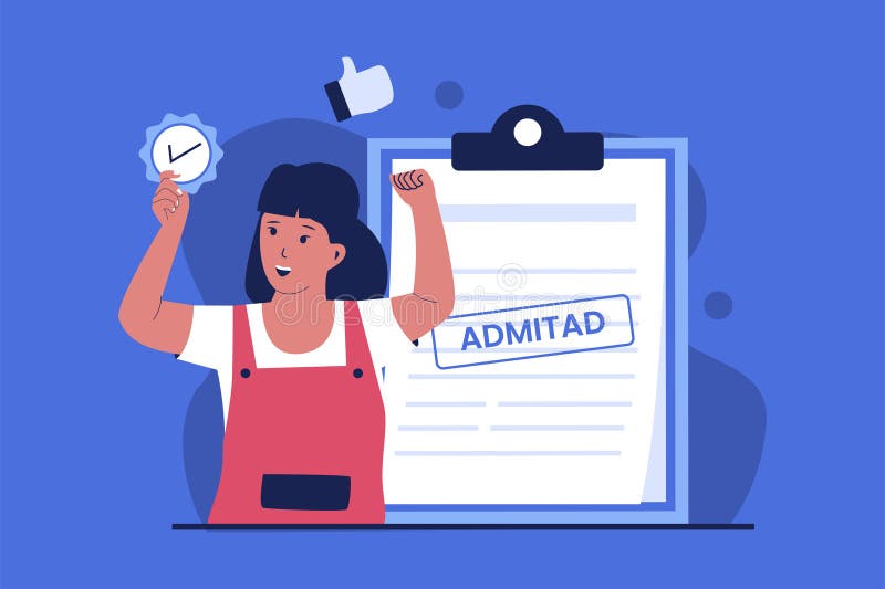 Vector Flat of Admitad Document Stock Illustration - Illustration of ...