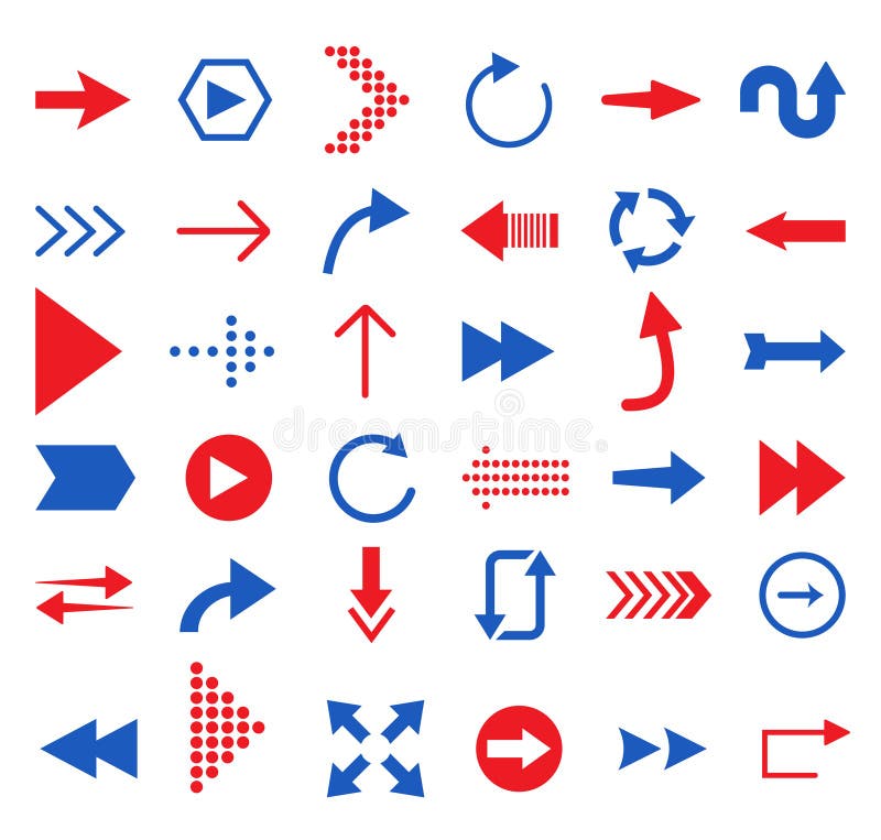 Vector Flat Arrows Set. Clipart for Web Design, Mobile Apps, Interface ...