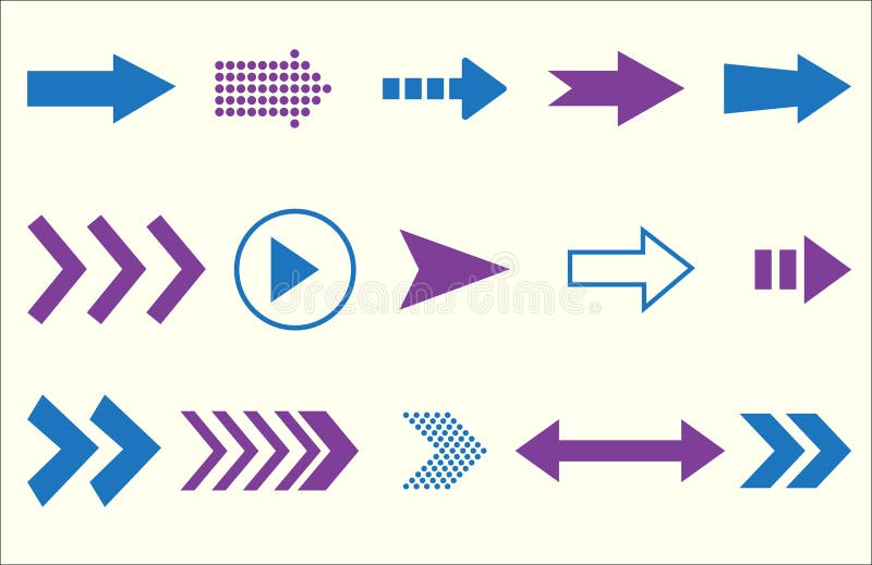 Vector Flat Arrows Set. Clipart for Web Design, Mobile Apps, Interface ...