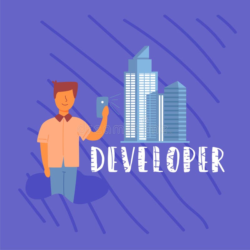 Vector Flat Banner Lettering Capable Developer Stock Vector ...