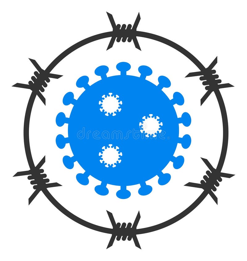 Vector Flat Barbed Wire SARS Virus Icon Stock Vector - Illustration of ...
