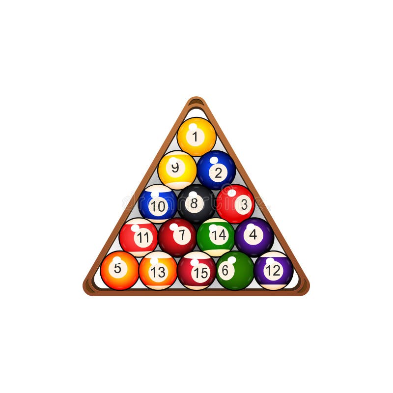 Snooker Billiard Balls Pyramid Stock Illustrations – 692 Snooker ...