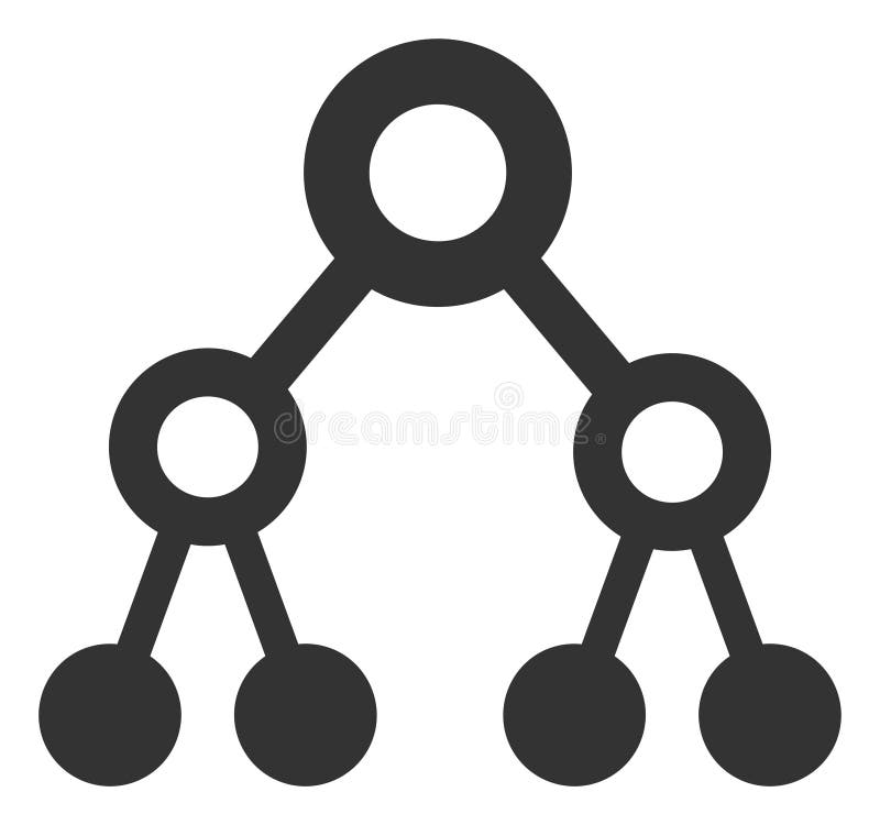 Vector Flat Binary Tree Icon Stock Vector - Illustration of abstract ...