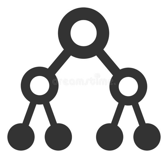 Vector Flat Binary Tree Icon Stock Vector - Illustration of abstract ...